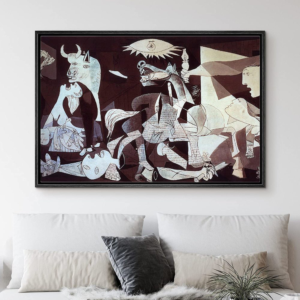 IDEA4WALL Famous Artwork IDEA4WALL Framed Canvas Print Wall Art Guernica By Pablo Picasso ...